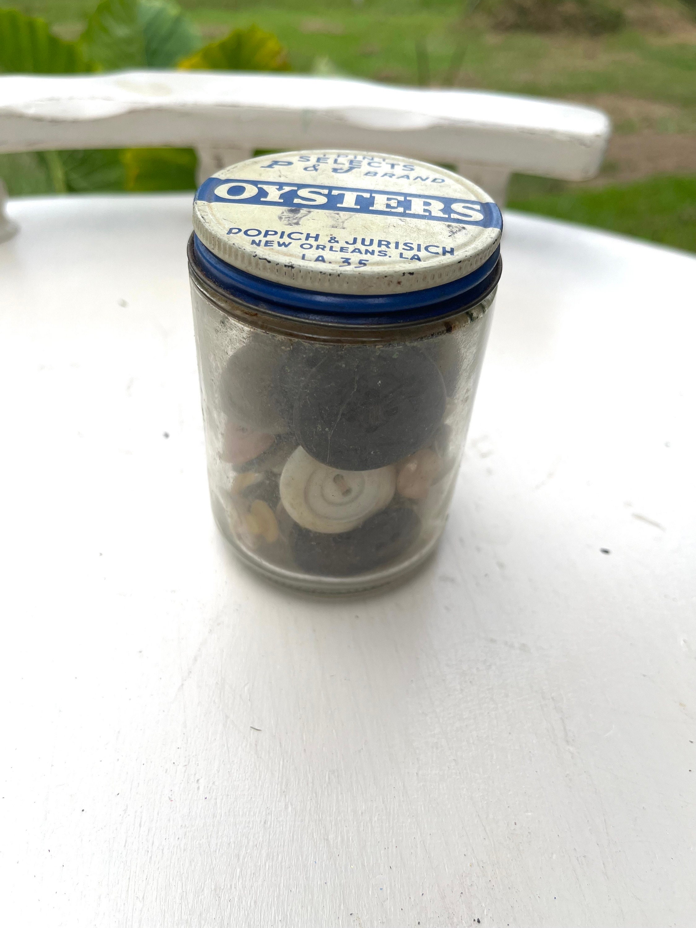 Vintage Buttons Jar, Sewing Room Storage, Craft Supply Organizer, Mixed ...