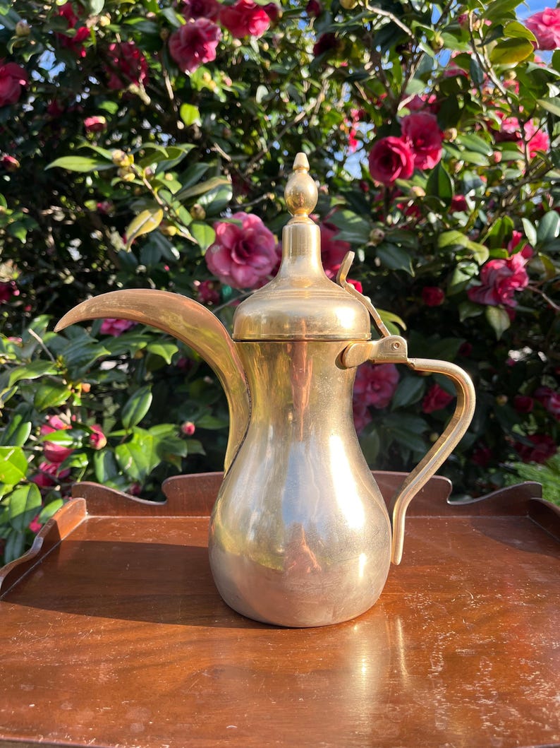 Traditional Brass Dallah Coffee Pot, Islamic Turkish Tea Kettle ...