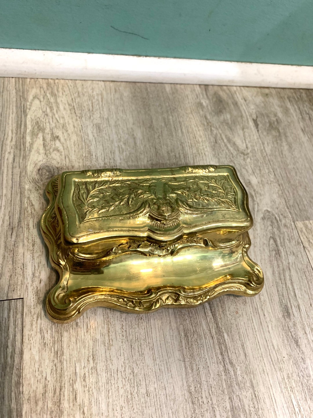 Brass Stamp Holder, Vintage Style, Desk Organizer, Mail Organizing ...