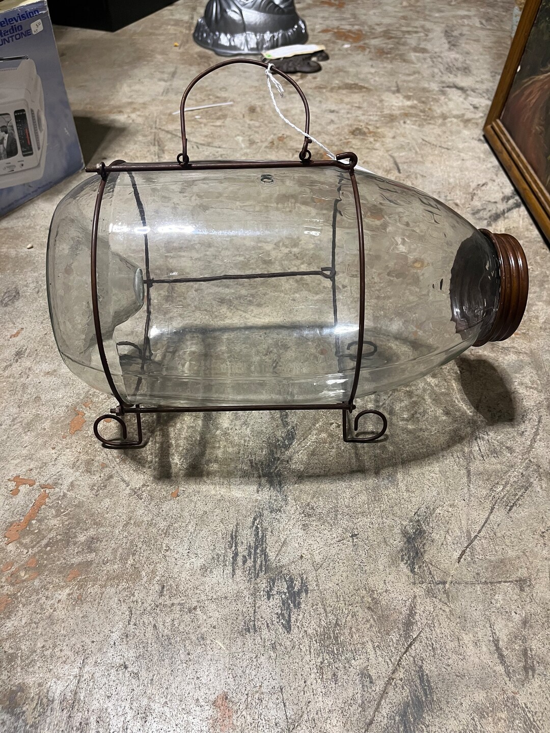 Handblown Glass Minnow Trap, Fishing Collectible, Vintage Fishing Tool ...