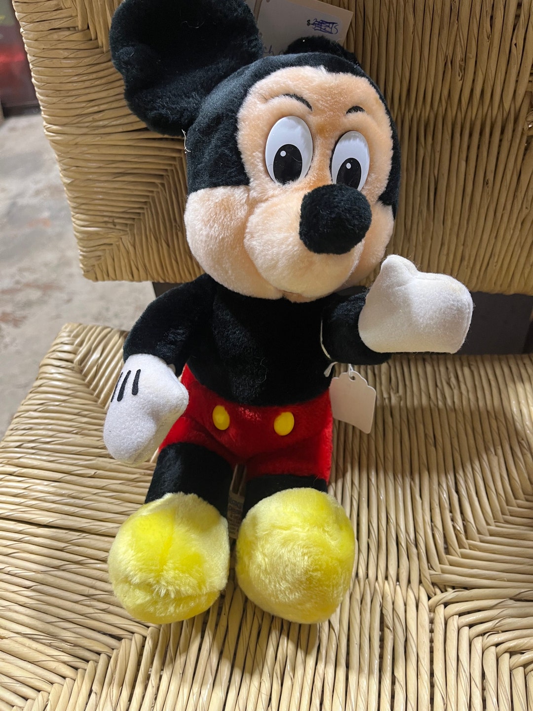 Vintage Mickey Plush Toy, Classic Disney Stuffed Animal, Retro Mickey ...