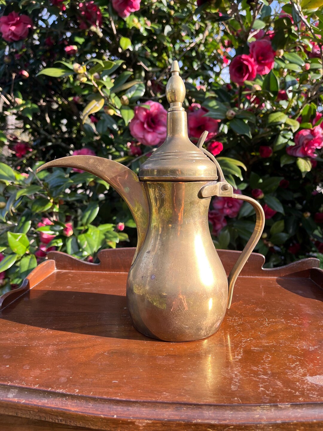 Vintage Brass Dallah Islamic Coffee Pot, Middle Eastern Tea Kettle ...