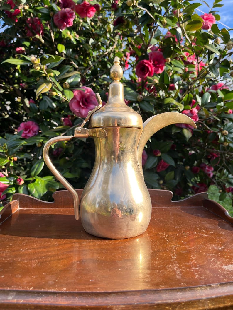 Traditional Brass Dallah Coffee Pot, Islamic Turkish Tea Kettle ...