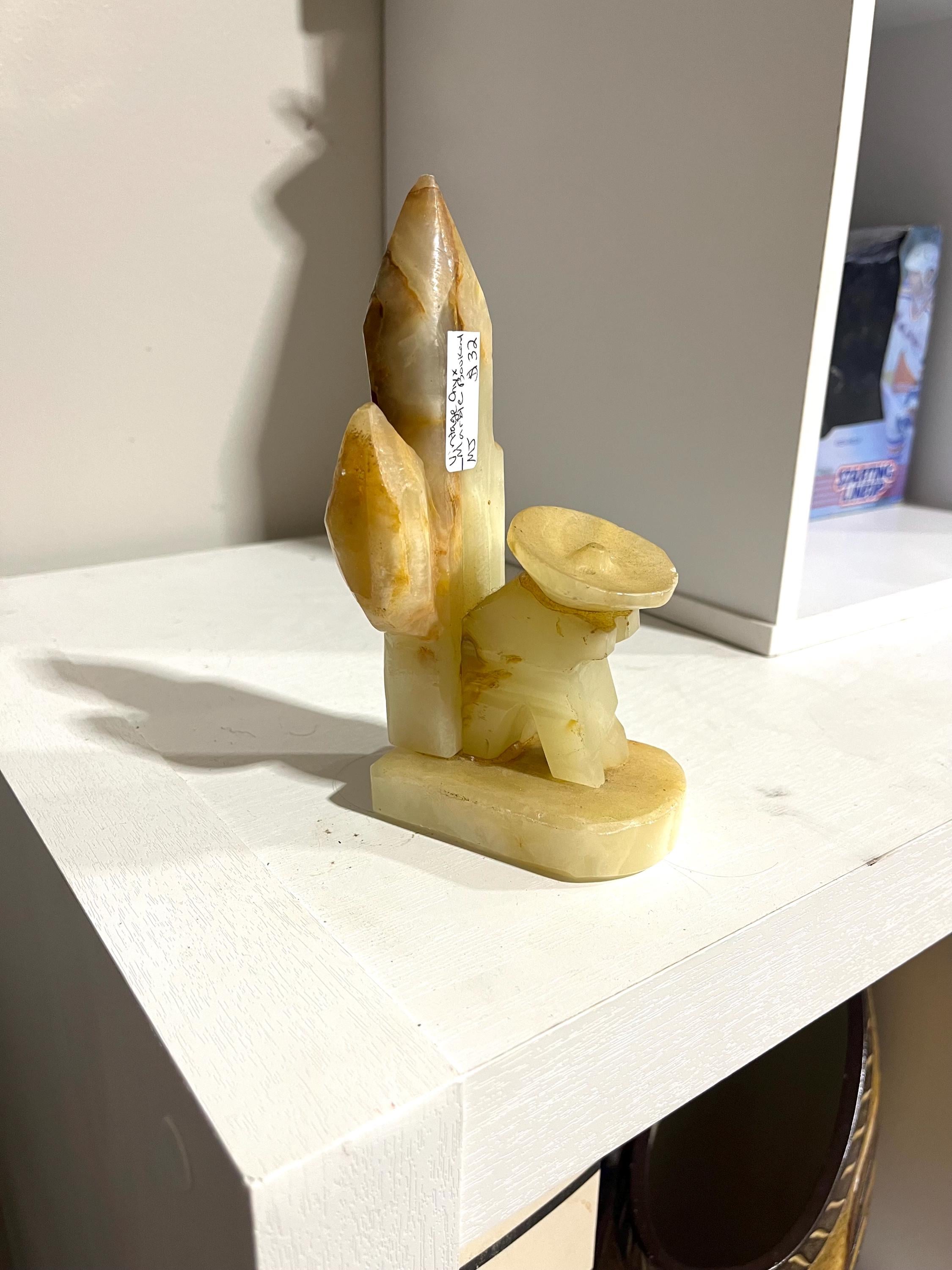 Vintage Onyx Marble Mexican Stone Bookend, Decorative Book Holder ...