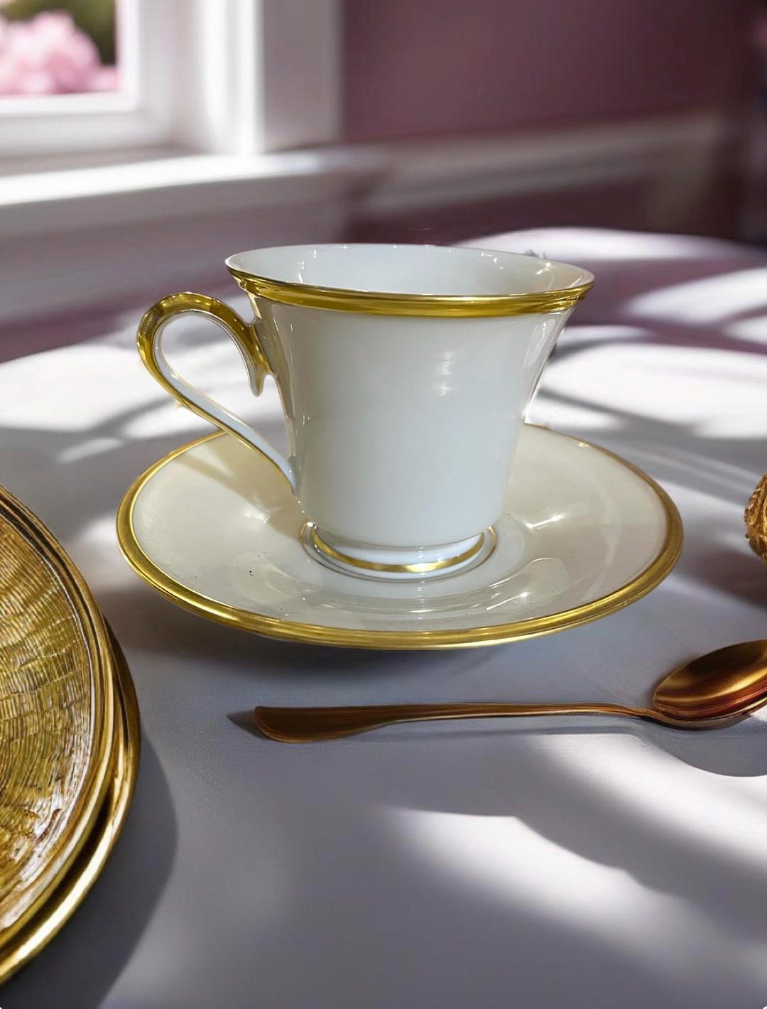 Lenox Eternal Footed Teacup & Saucer Set, Tea Lover Gift, Vintage Tea ...