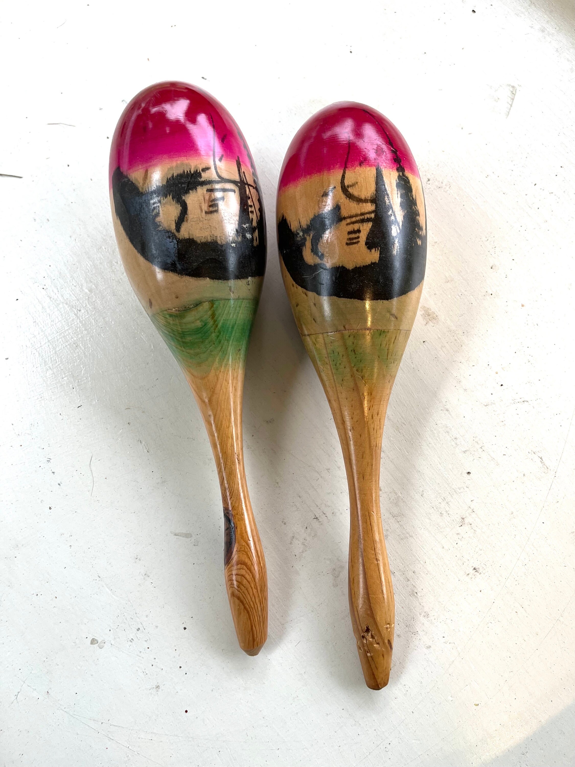 Colorful Mexican Maracas Set, Handcrafted Shakers Pair, Music ...