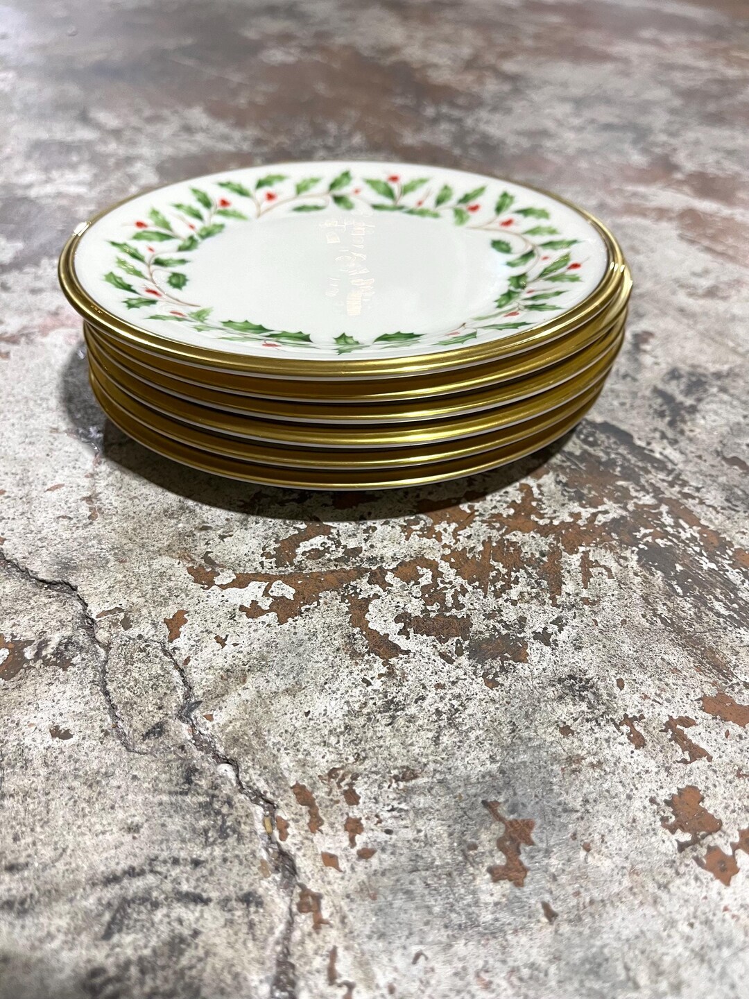Lenox Holiday Collection Small Plates 6 Inch Set of 6, Christmas ...