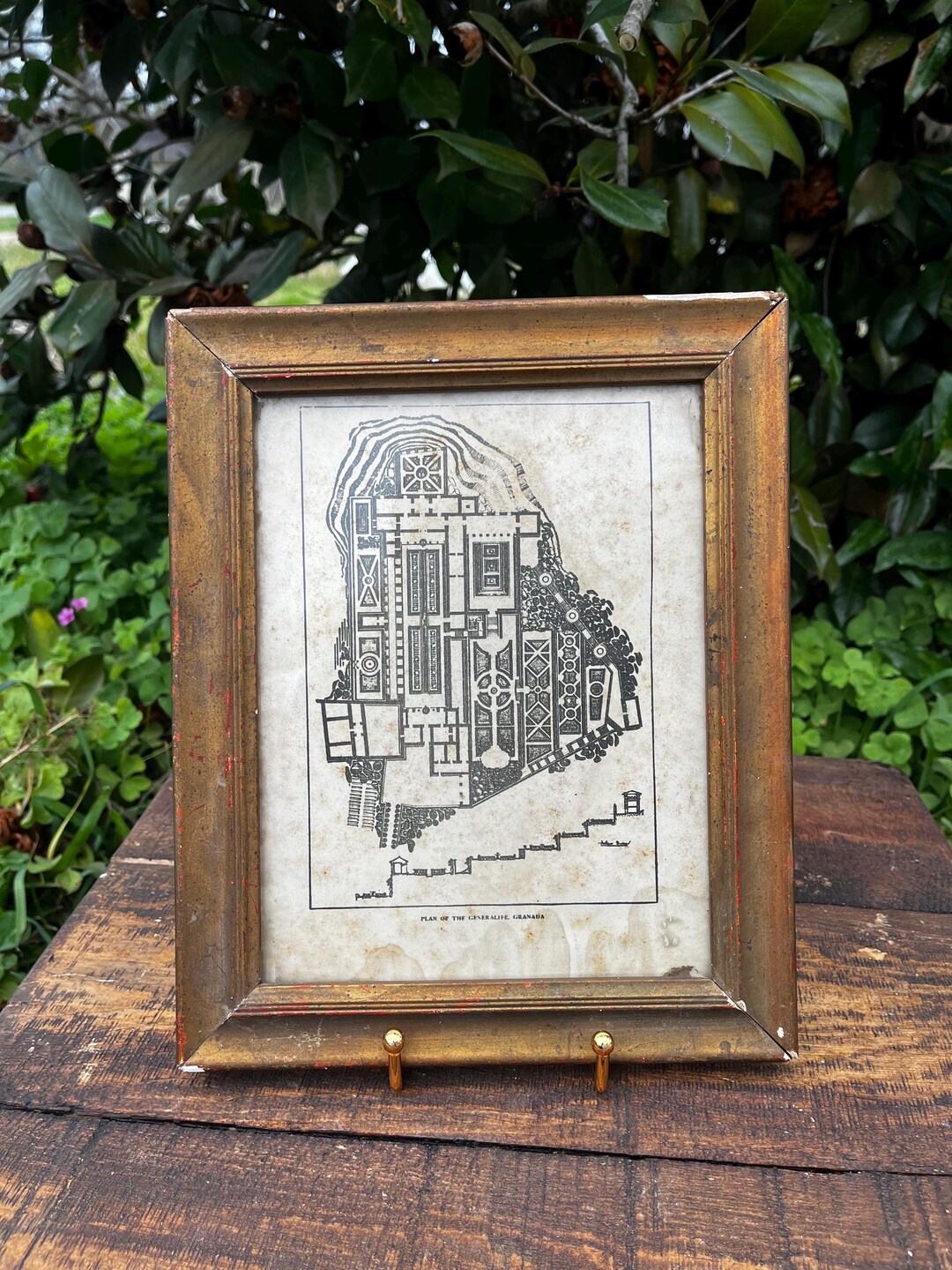 Blueprint Plan of Generalife Granada, Architectural Wall Art ...