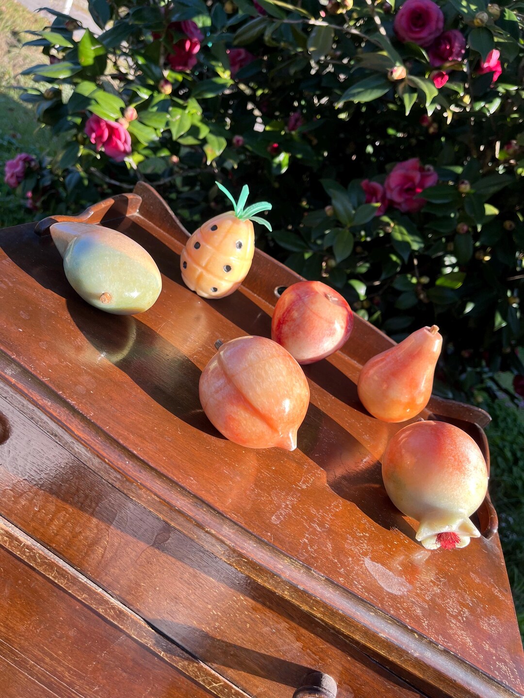 Vintage Italian Alabaster Fruit Set, 1960s Home Decor, Kitchen Display ...