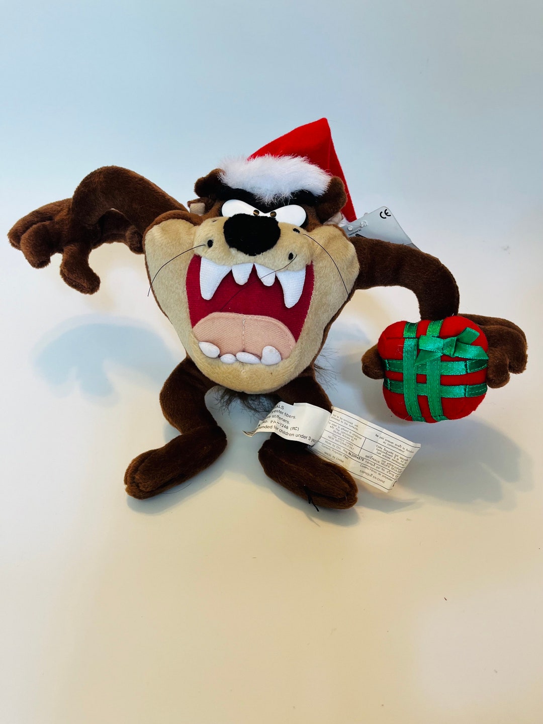 Tasmanian Devil Christmas Plush Toy, Holiday Stuffed Animal, Festive ...