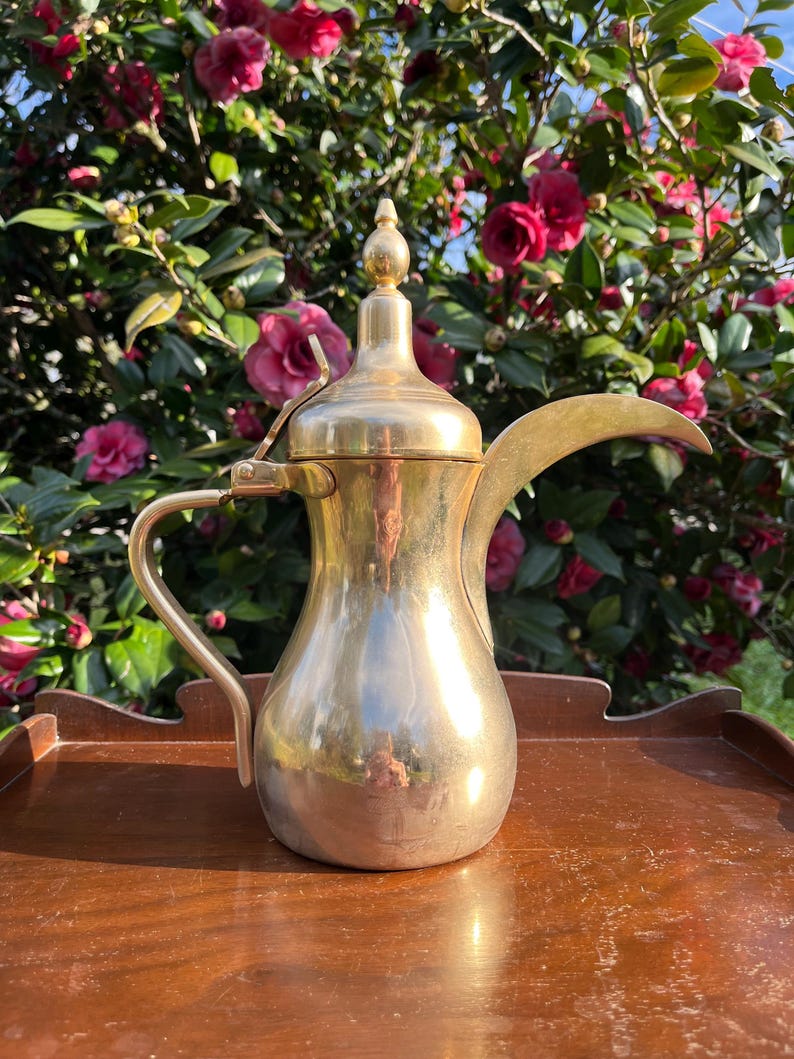 Traditional Brass Dallah Coffee Pot, Islamic Turkish Tea Kettle ...