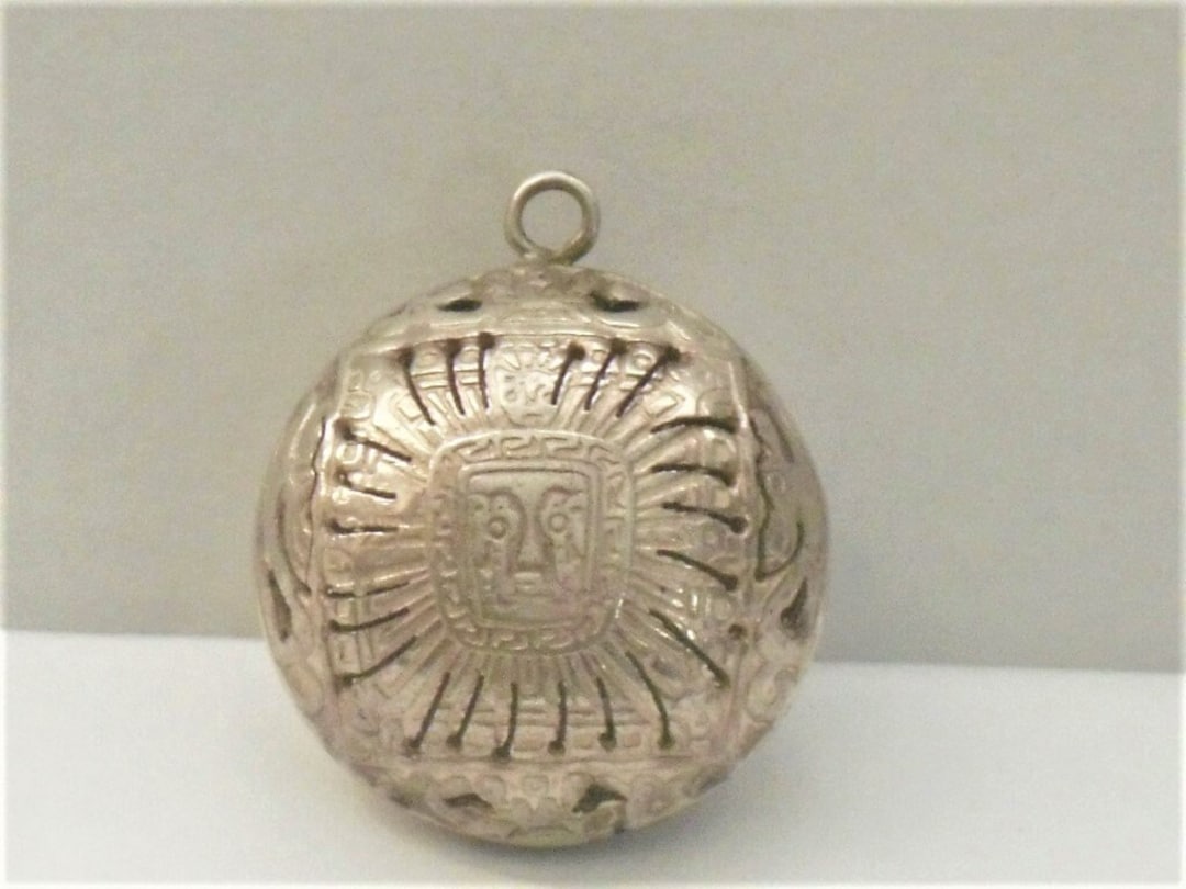 Silver Mayan Aztec Tribal Themed Pendant - Etsy