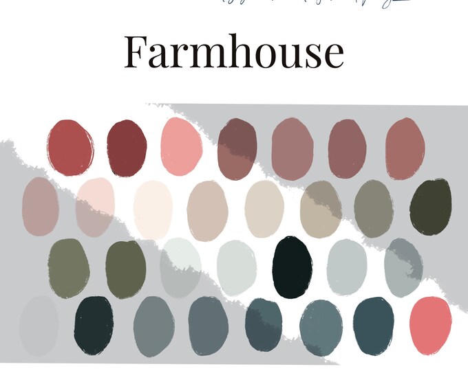 Farmhouse, Rustic, Digital Color Palette, Procreate Palette, Procreate ...