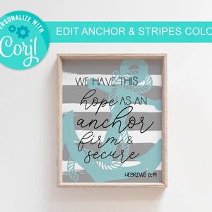 Hope Hebrews Anchor Soul Bible We Have This Hope Hebrews 6:19 Editable ...