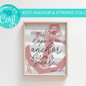 Hope Hebrews Anchor Soul Bible We Have This Hope Hebrews 6:19 Editable ...