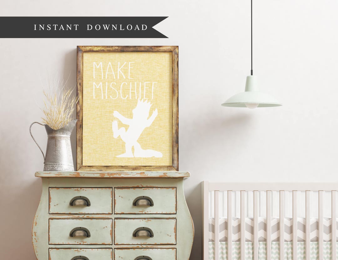 DOWNLOAD: Where the Wild Things Are Make Mischief / 8 X 10 Print - Etsy