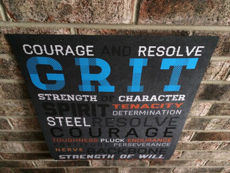 18 X 24 - "grit" - Motivational Poster - Etsy