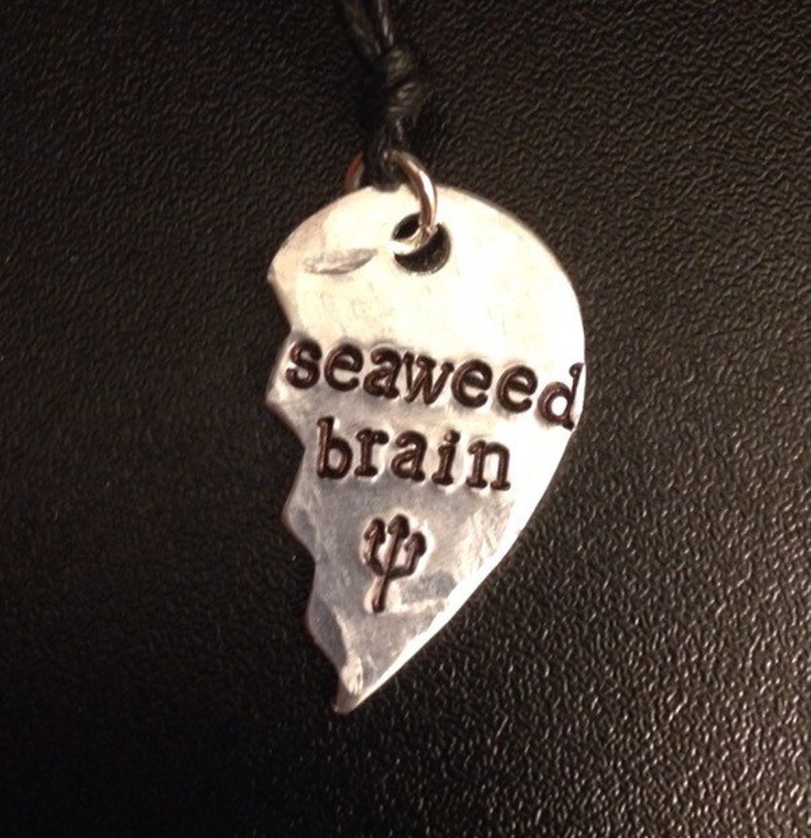 Percy Jackson Inspired Wise Girl And Seaweed Brain Heart Necklace 2464