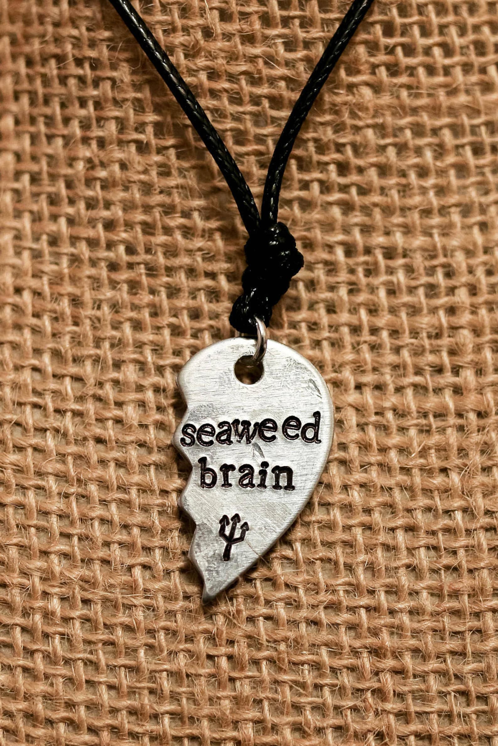 Percy Jackson Inspired "wise Girl" and "seaweed Brain" Heart Necklace ...