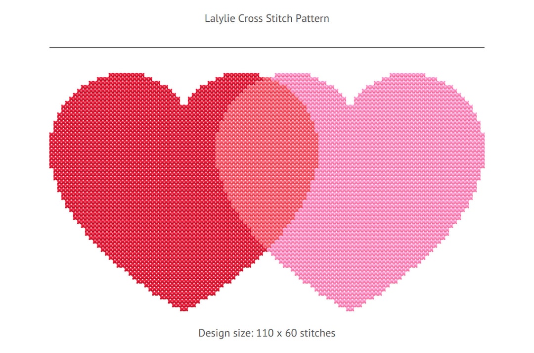 Merging Hearts Cross Stitch Pattern - Etsy