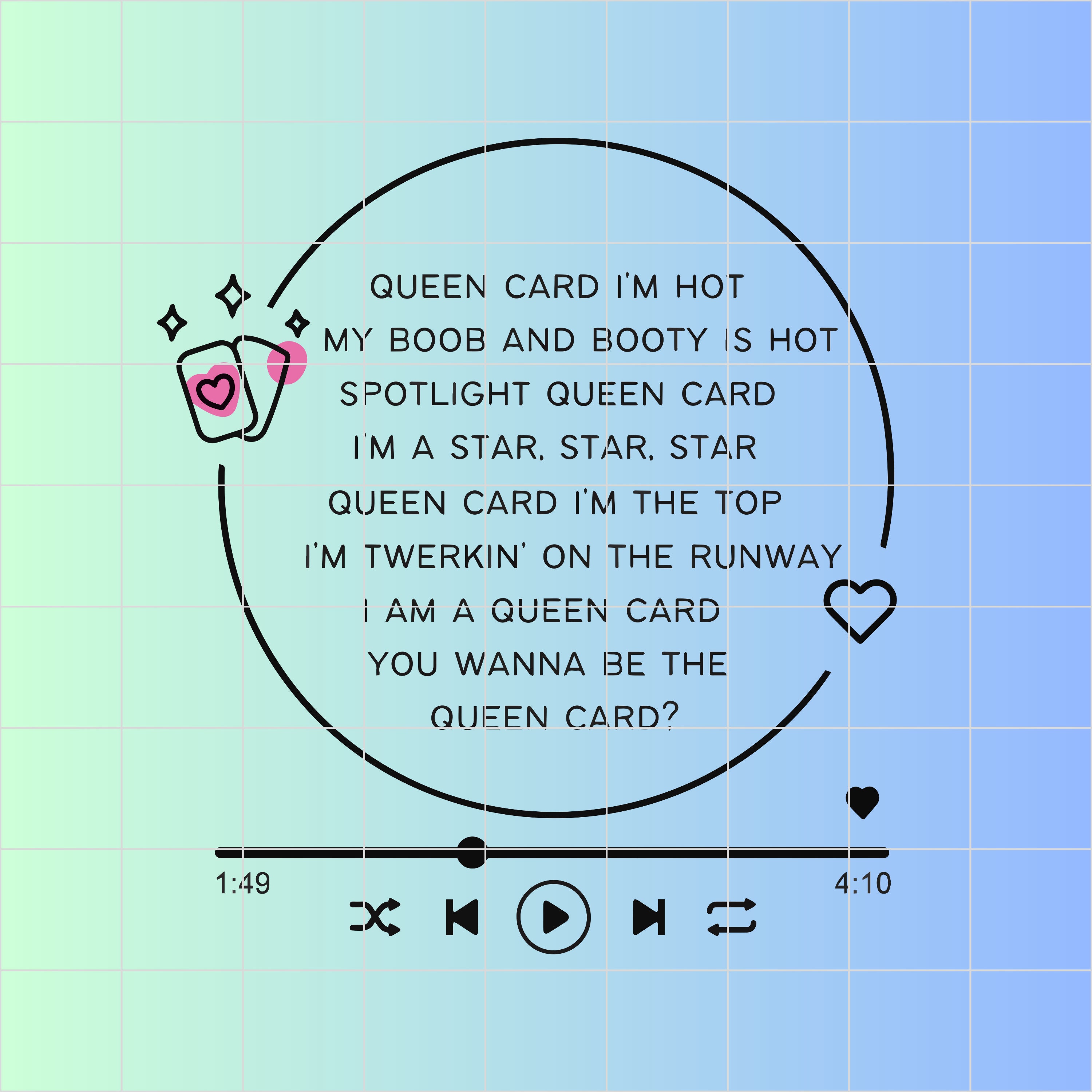 Queen Card GI-DLE Music Player Svg Png, Queencard Logo, Kpop Svg, GI ...
