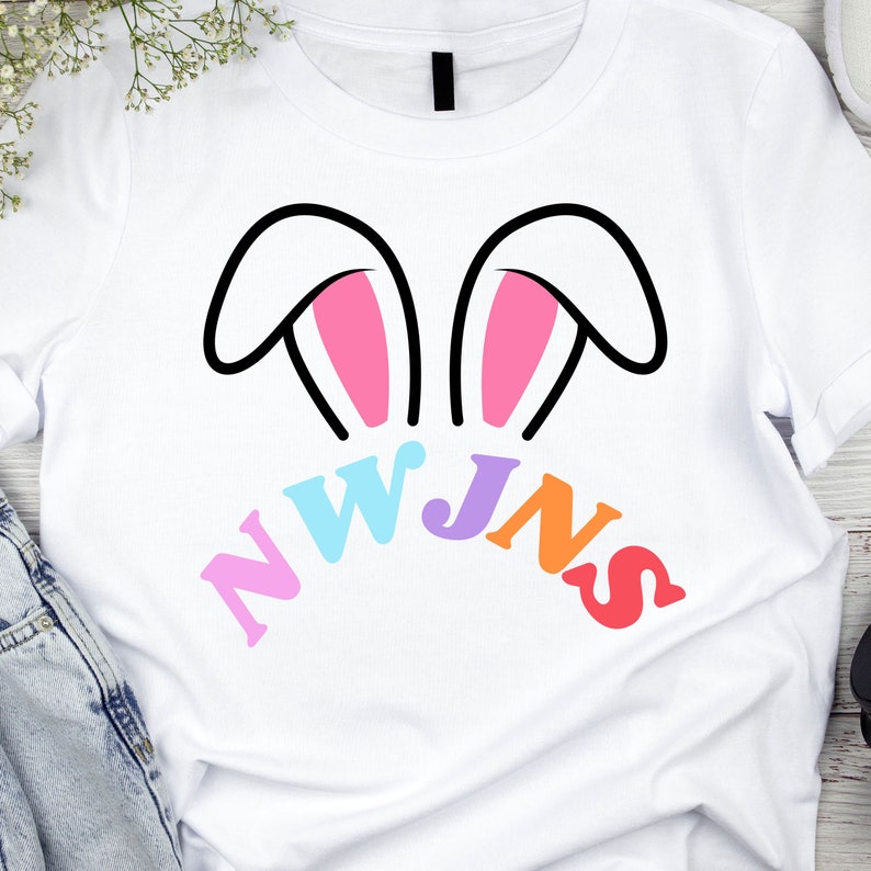 NWJNS Bunny Ears SVG PNG, New Jeans Logo and Mascot Bunny, Kpop Svg ...