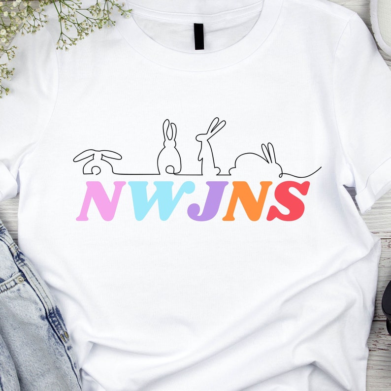 NWJNS Bunnies Monoline SVG PNG New Jeans Logo and Mascot - Etsy