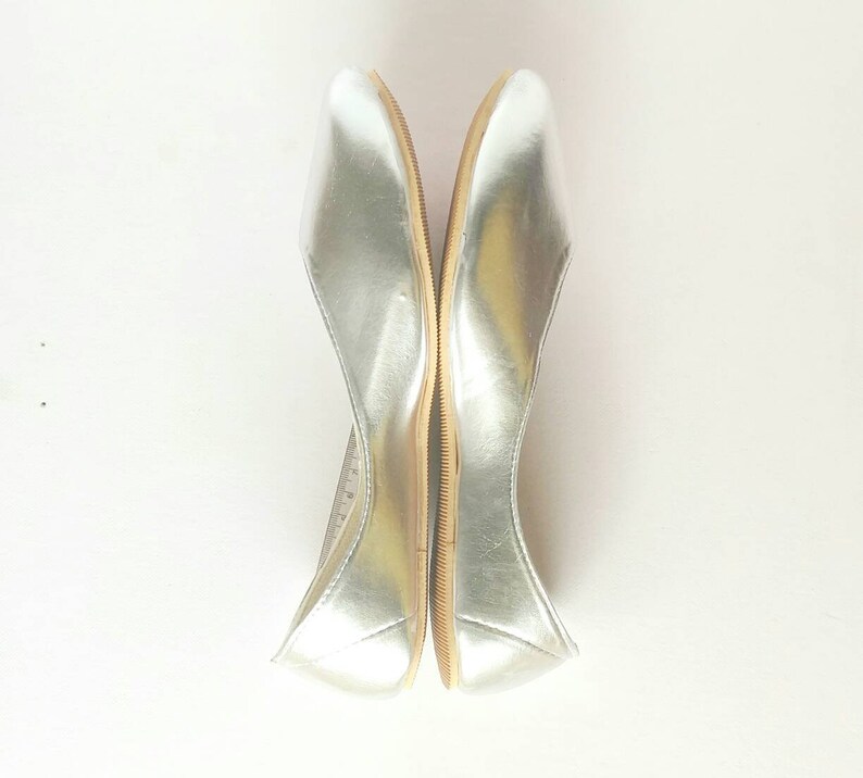 Silver Bridal FlatsWedding FlatsWomen Ballet FlatsWomen | Etsy
