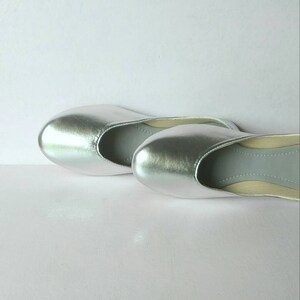 Silver Bridal Flatswedding Flatswomen Ballet Flatswomen - Etsy