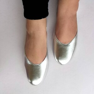 Silver Bridal Flatswedding Flatswomen Ballet Flatswomen - Etsy
