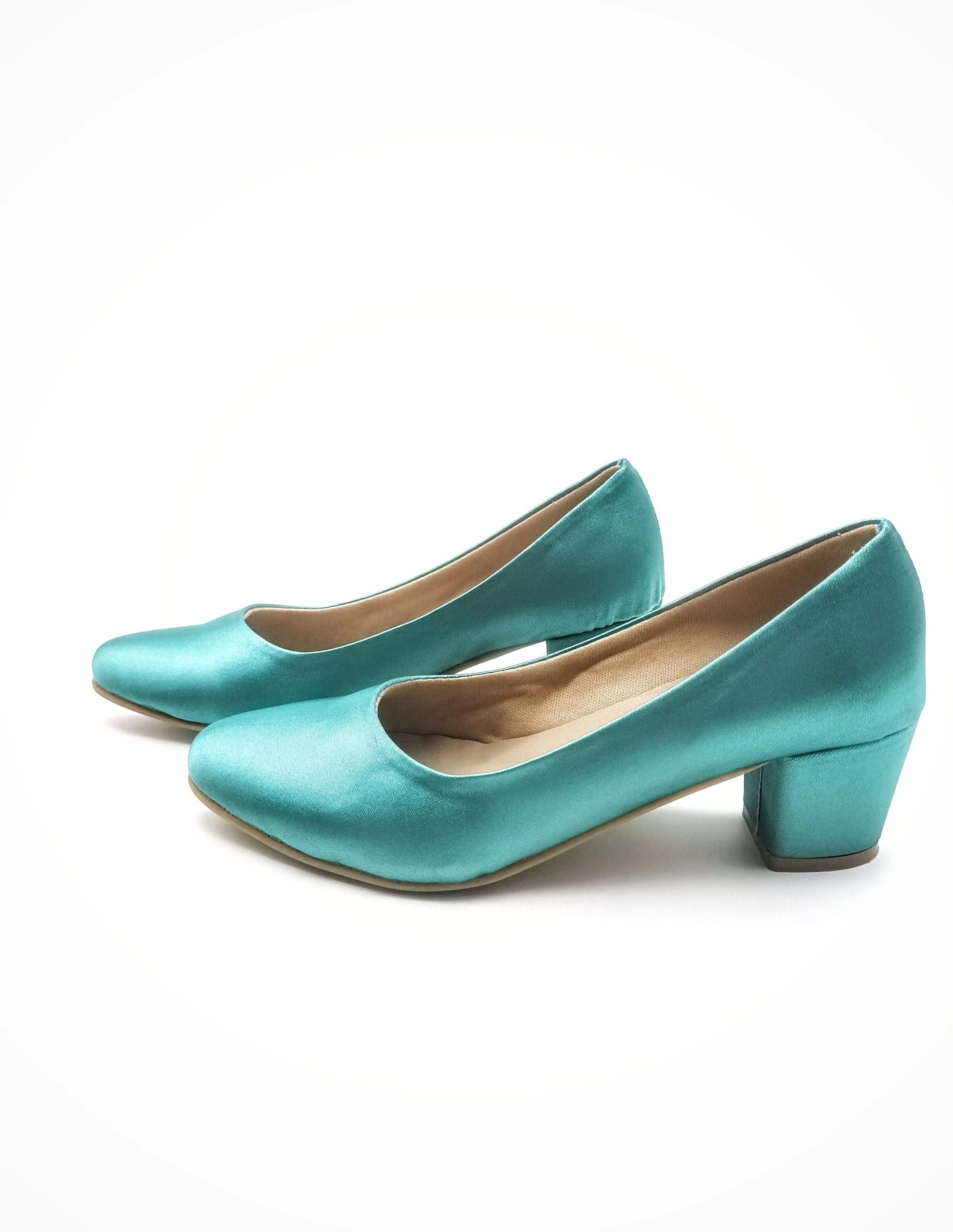 Turquoise Heels With Bow