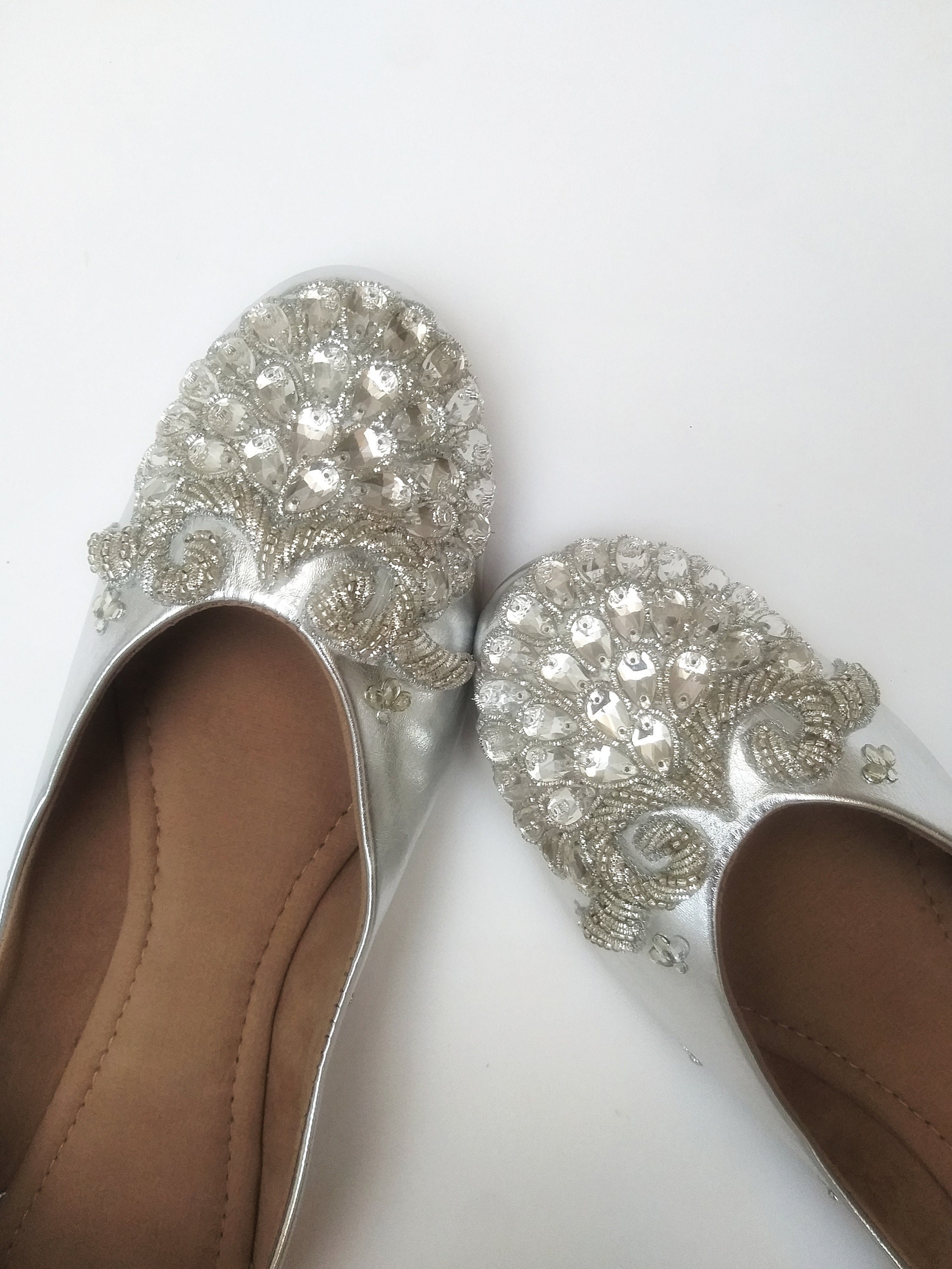 Flat Silver Wedding Shoes