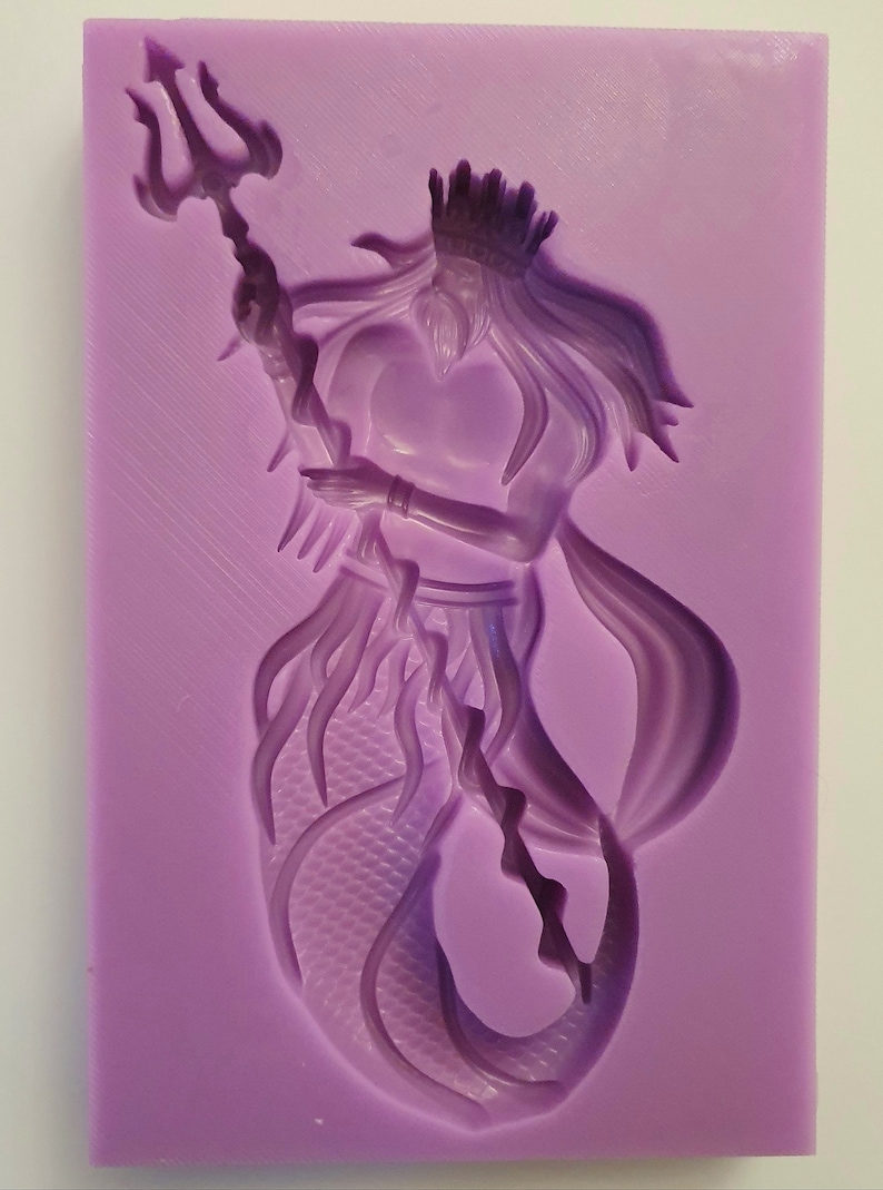 Emlems Poseidon Neptune Silicone Mould for Resin, Wax, Candles, Fondant ...