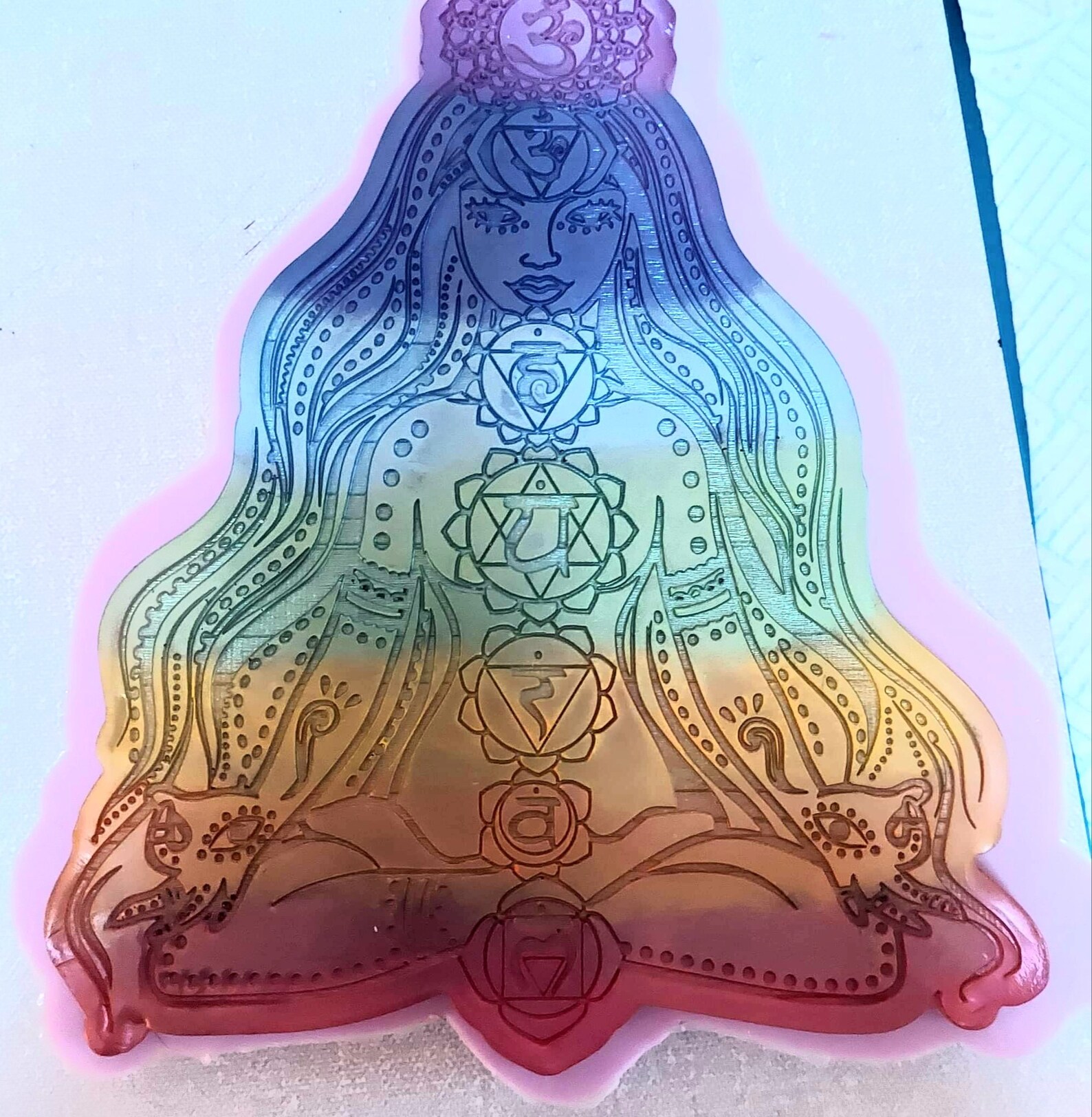 Large Chakra Lady Silicone Mould for Cake Toppers, Fondant, Clay, Resin ...