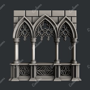 Emlems New Gothic Window Church Arches Silicone Mould for Resin, Cake ...