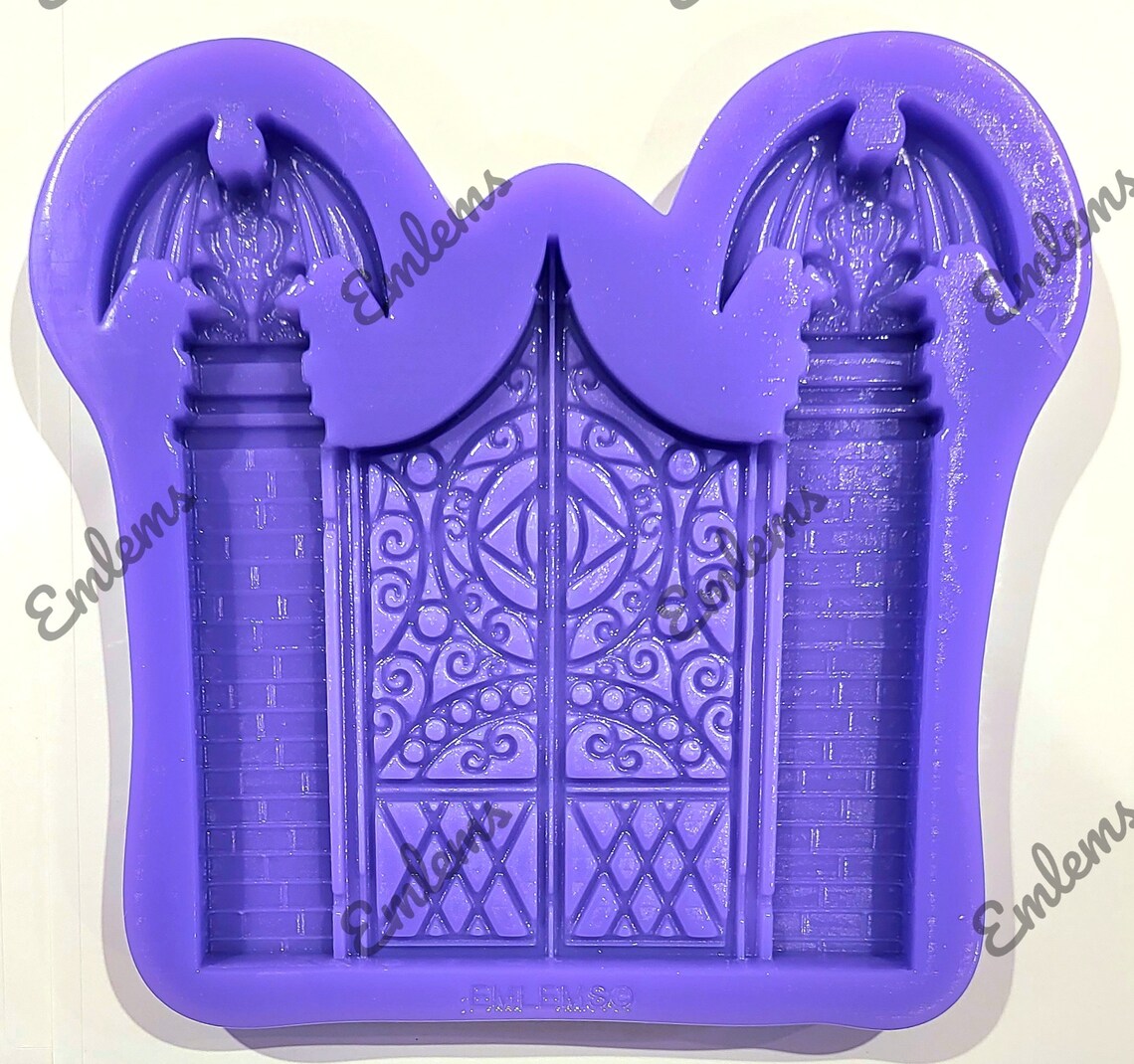 Emlems New Large Gargoyle Cemetery Gates Silicone Mould for Resin ...