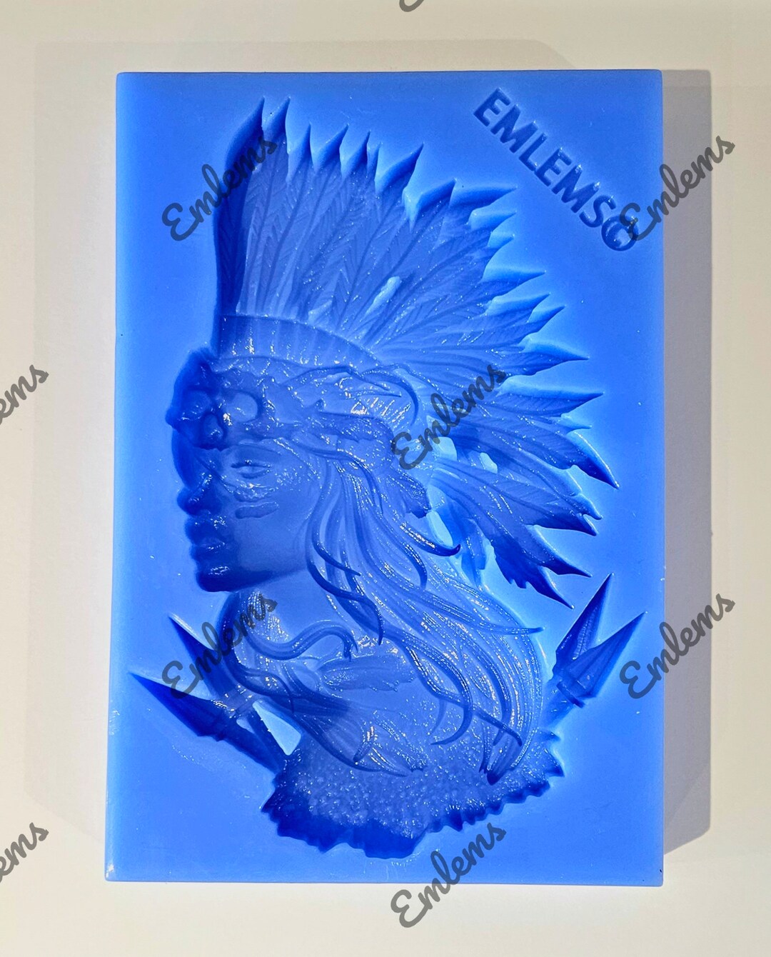 Emlems New Native American Indian Girl Silicone Mould for Resin ...