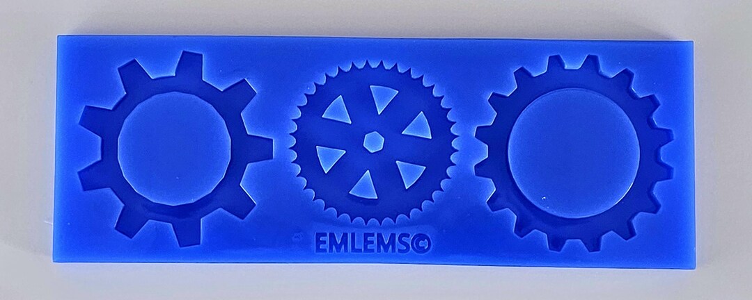 Emlems Steampunk Large Cogs 001 Silicone Mould for Cake Toppers, Resin ...