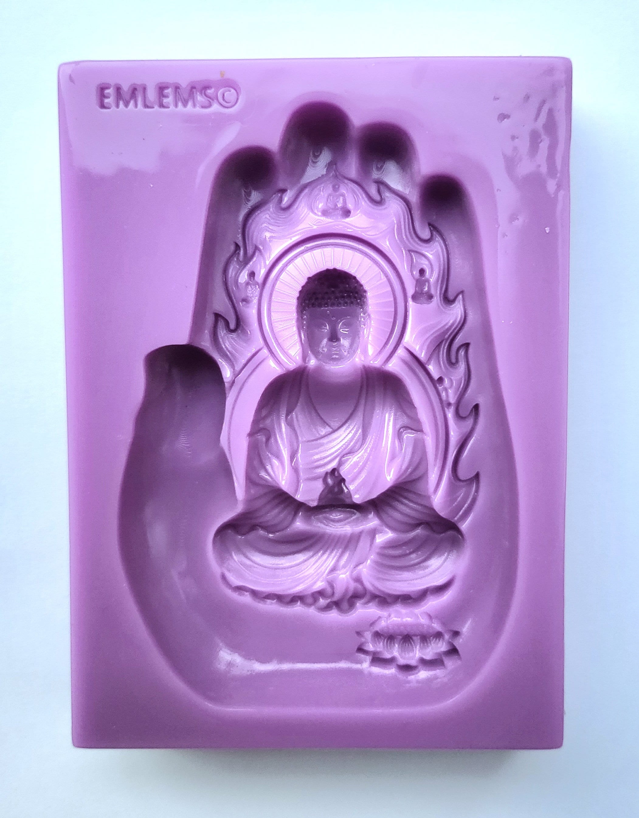 Emlems Buddha in Hamsa Hand Silicone Mould for Cake Toppers, Fondant ...