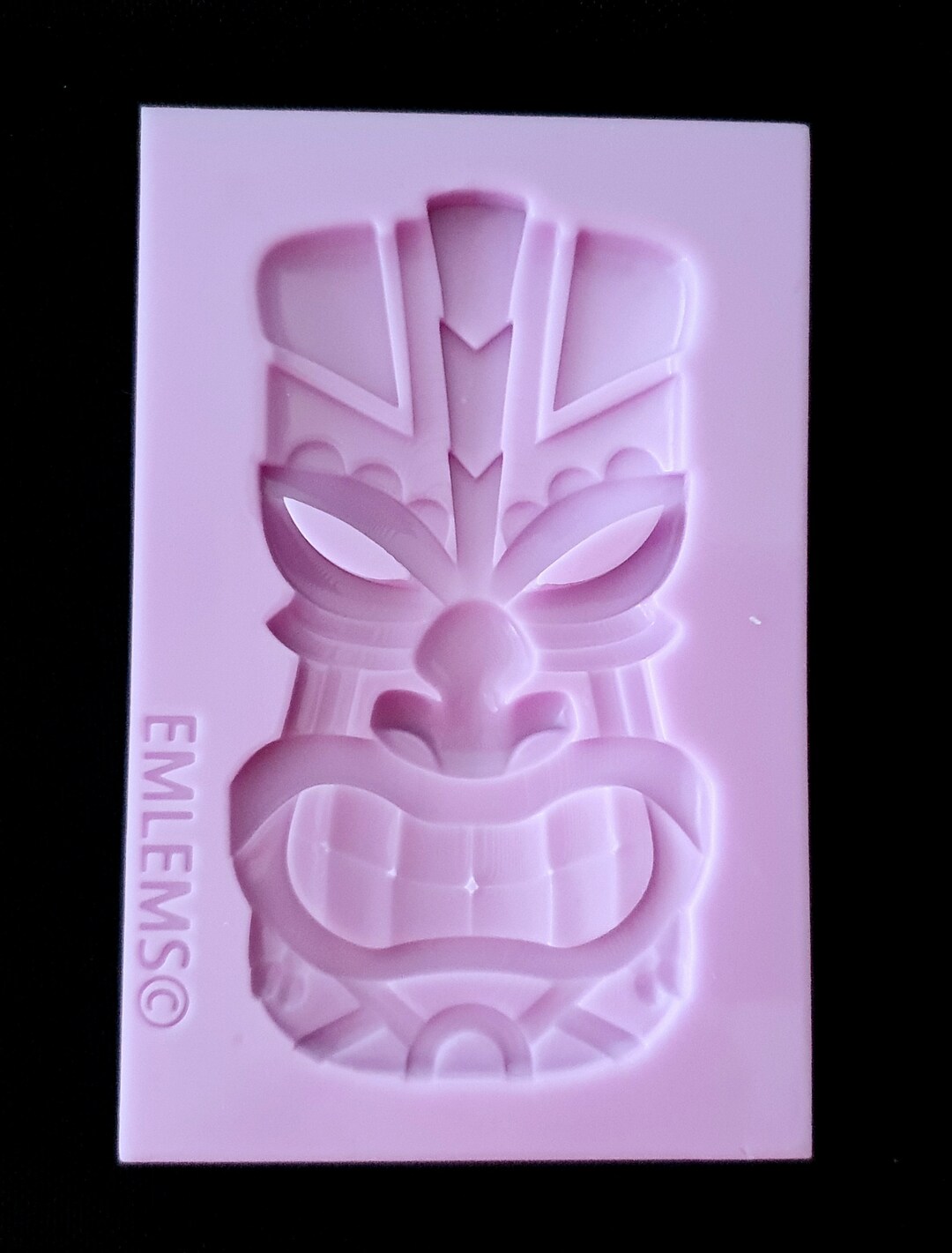 Emlems Tribal Flame Tiki totem face 14 Silicone Mold pour cire, résine ...