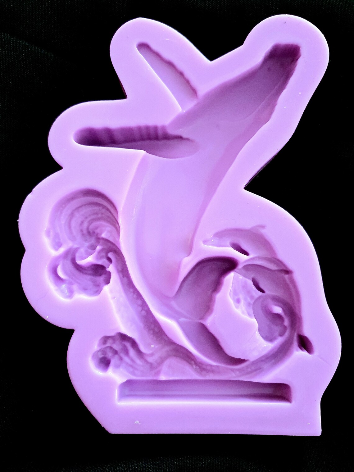 Whale and Dolphins Sealife Silicone Mould for Resin Wax | Etsy