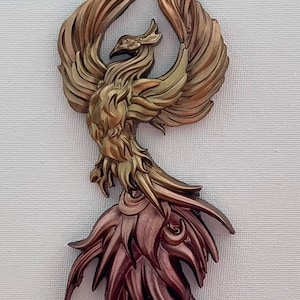 Emlems Large Phoenix Silicone Mould Food Safe for Cake Toppers, Resin ...