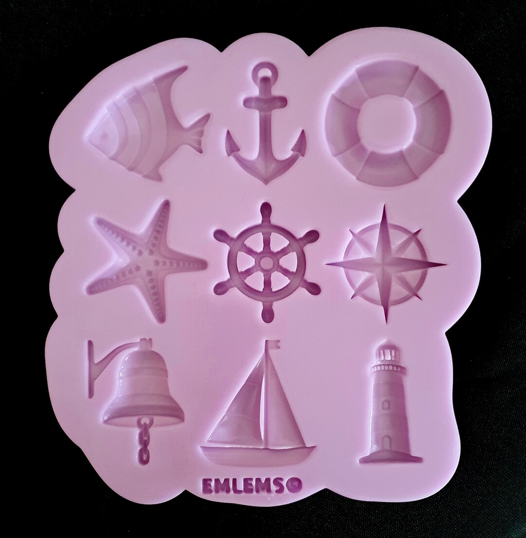 Emlems Nautical Lifeguard Silicone Mould for Resin, Clay, Wax, Fondant ...