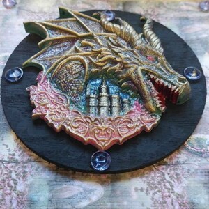 Emlems Small Dragon Keep Castle Silicone Mould for Resin, Clay, Metal ...