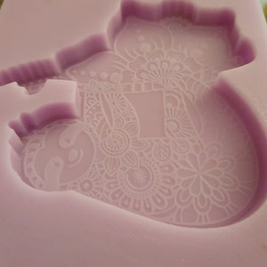 Mandala Faultier Silikonform für Cake Topper, Fondant, Schokolade ...