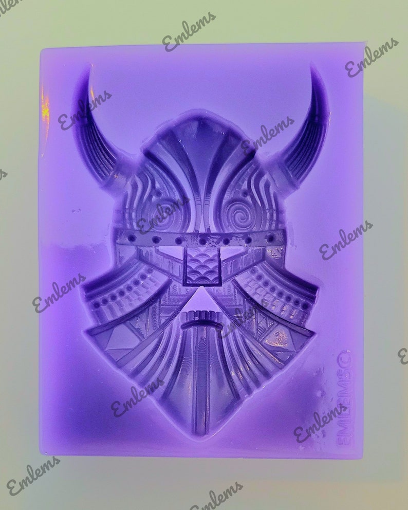 Emlems Viking Face Silicone Mould With for Resin, Chocolate, Soap, Clay ...
