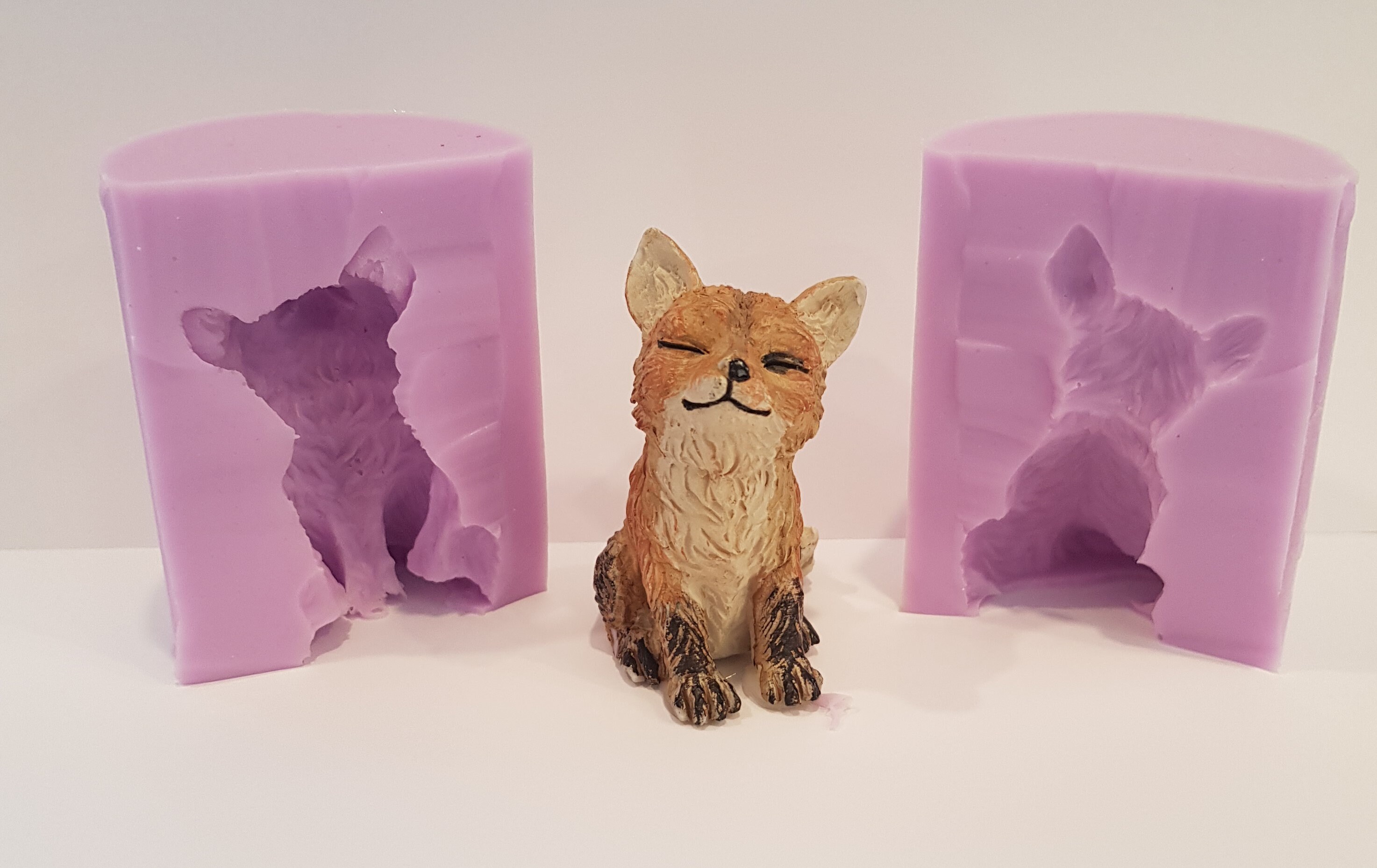 Emlems Fox 3d Food Safe Silicone Mould for Cake Toppers, Fondant ...