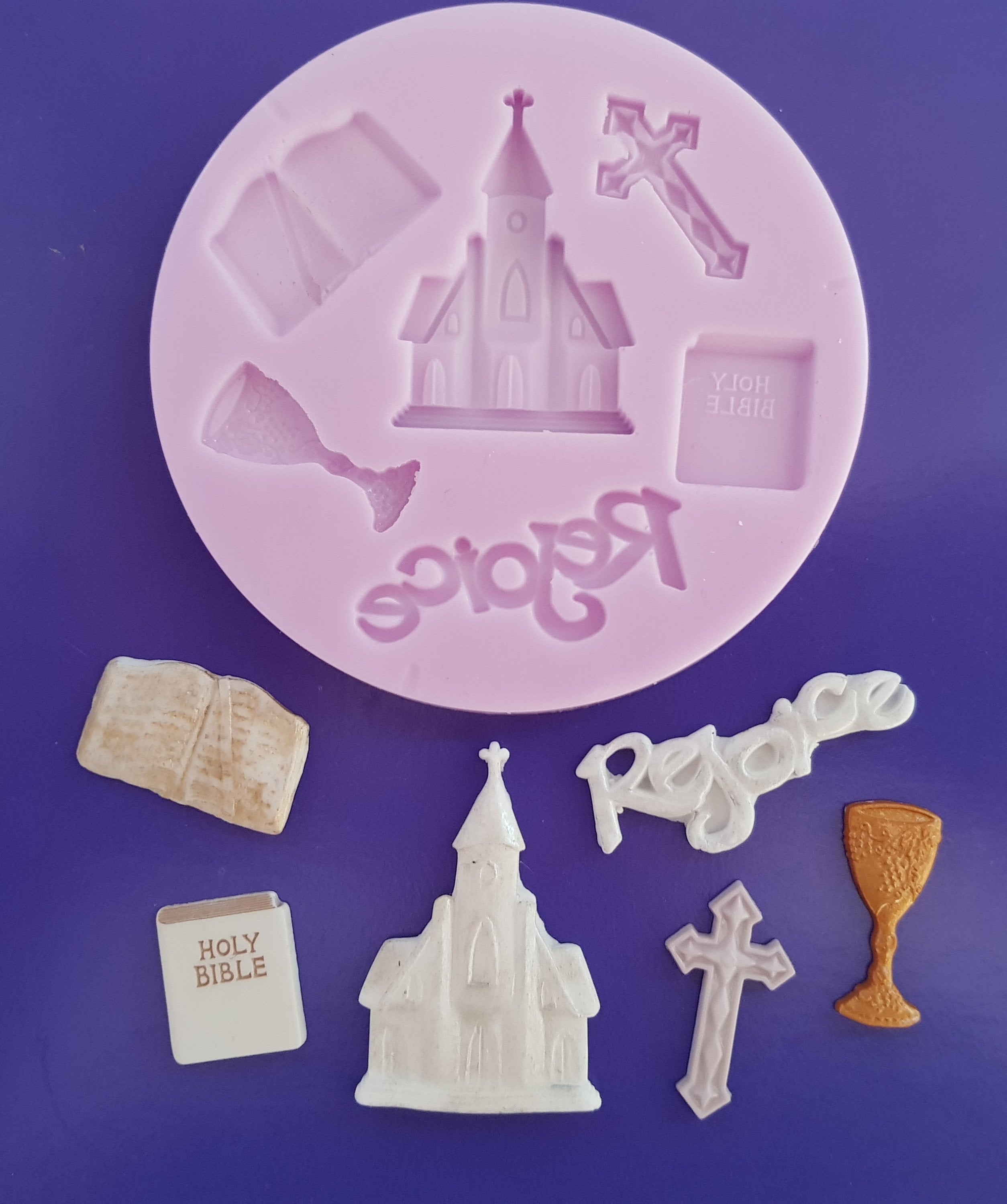 Church Communion Christian Catholic Baptism Food Safe Silicone Mould ...