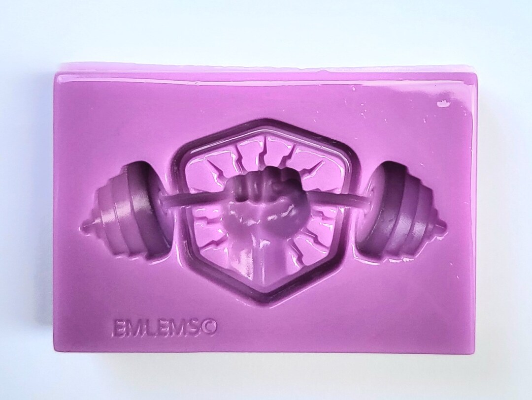 Emlems Weightlifting Dumbbells Fist Silicone Mould for Resin, Cake ...