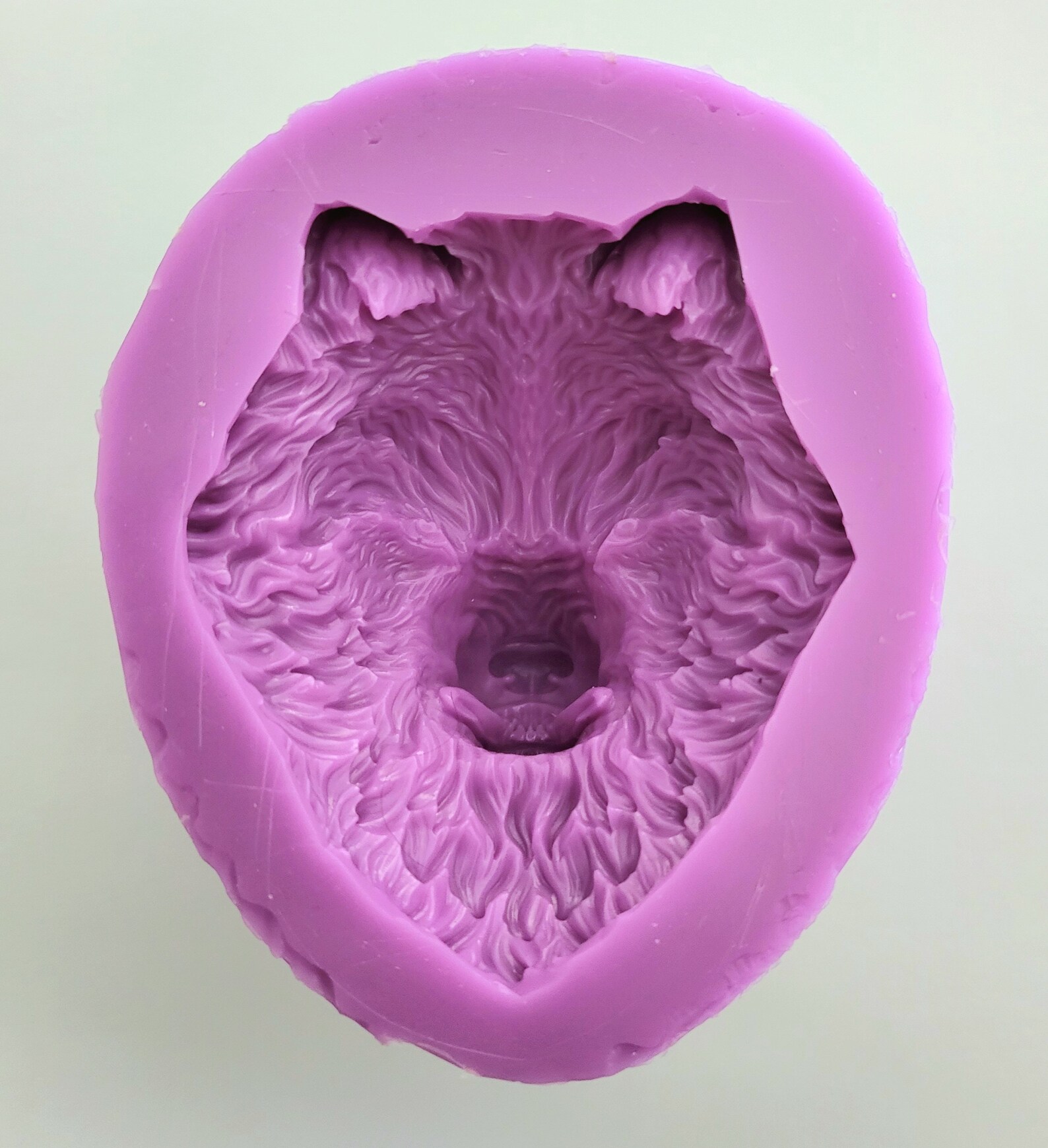Emlems Chunky Fierce Wolf Face Silicone Mould for Resin, Cake Toppers ...